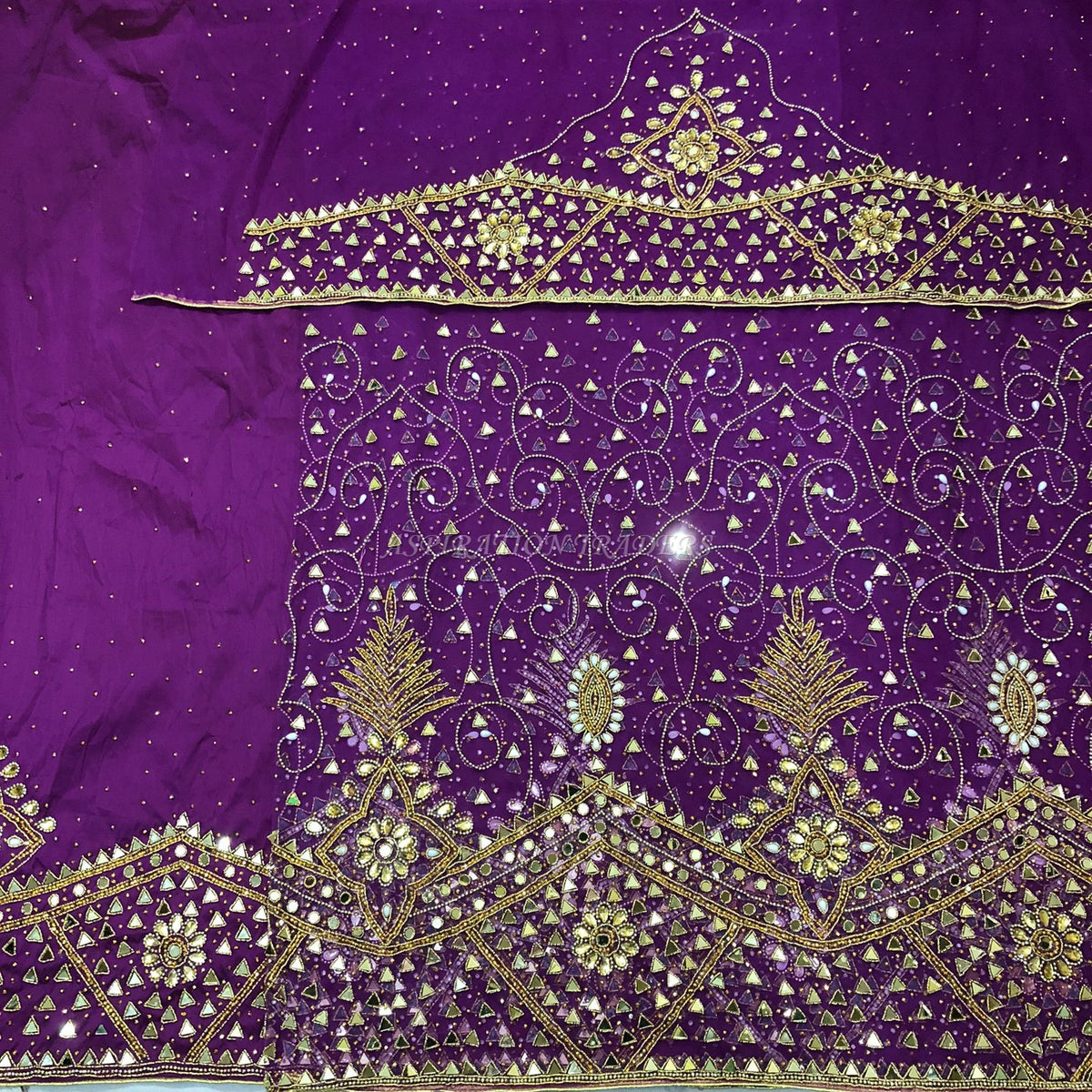 Nigerian bridal wear stone work Net Lace Designer George Wrapper Fabri ...