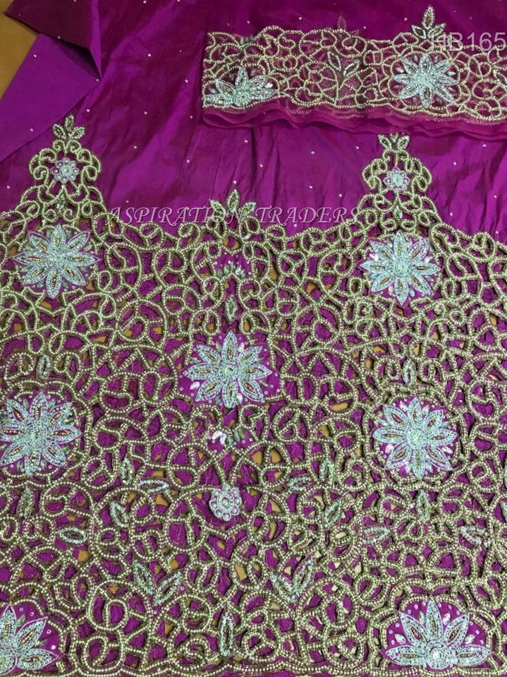 New fashion White African George Wrapper with sequins George set - HB1 ...